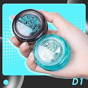 Looping Yoyo D1 Responsive Yoyo for Kids - 2A Loop Yoyo for Beginner, Starter Yoyo Easy to Play Basic String Tricks Yoyo with 12 Yoyo Strings, 2 Bags, 2 Yoyo Gloves(Crystal Black and Crystal Blue)