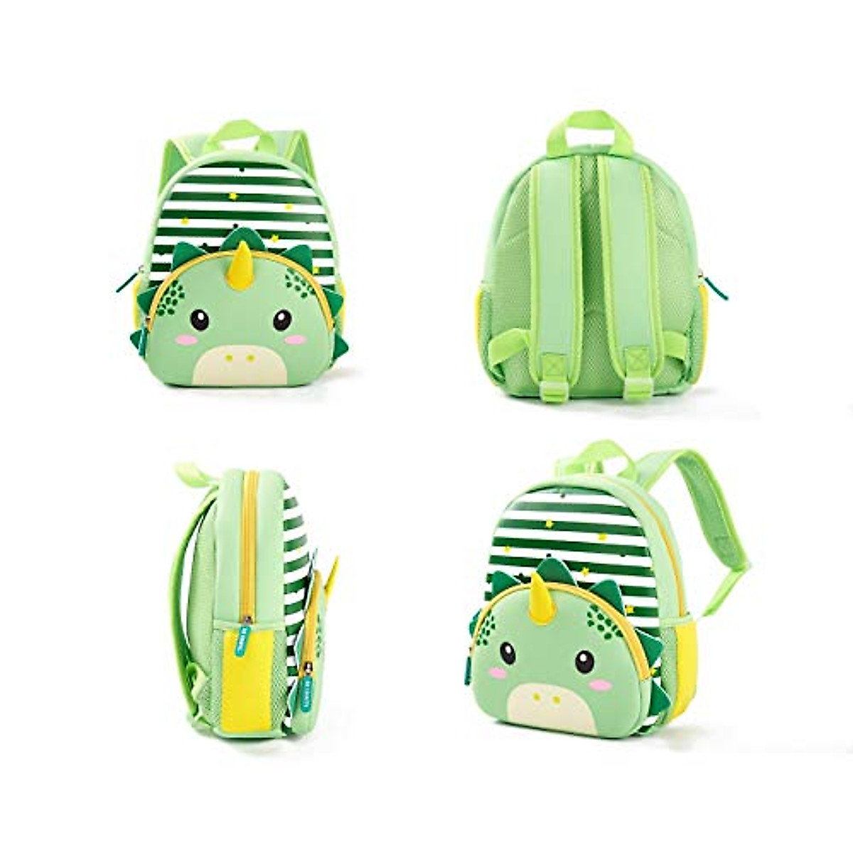 KK CRAFTS Toddler Backpack, Waterproof Preschool Backpack, 3D Cute Cartoon Neoprene Animal Schoolbag for Kids, Lunch Box Carry Bag for Boys Girls,Dinosaur