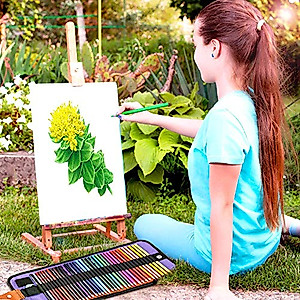 BicycleStore 36 Colored Pencils Set, Professional Wooden Color Pencils Drawing Kit Art Coloring Pencil Sets with Canvas Bag Sharpeners for Kids, Adults, Sketch, Arts, Coloring Books