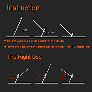 Beefoor 12-Inch Tent Stakes, Heavy Duty Camping Stakes, Forged Steel Tent Pegs Unbreakable and Inflexible, Available in Rocky Place Dessert Snowfield and Grassland 12in-8parks