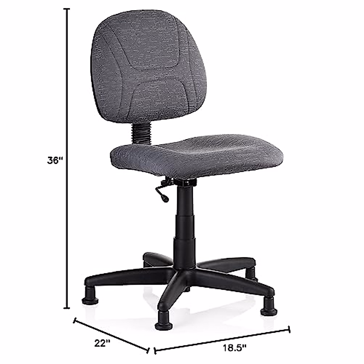 Reliable SewErgo 100SE Ergonomic Task Chair with Adjustable Back Sewing Chair, Made in Canada, Easy Glide, Height Adjustable, Contoured Cushion, Waterfall Edge Seat, 250Lb Weight Capacity, Heavy Duty