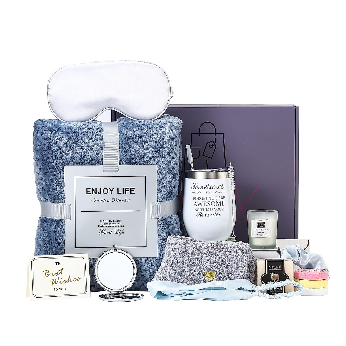 Get well soon gift for women|11 pcs care package for women | Thinking of you get well gifts for women after surgery - Unique Birthday gift - Get well gifts for woman after surgery