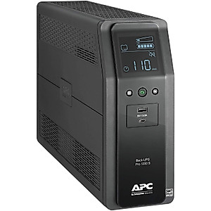APC UPS 1350VA Sine Wave UPS Battery Backup and Surge Protector, BR1350MS Backup Battery Power Supply with AVR, (2) USB Charger Ports