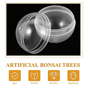 PRETYZOOM 100pcs Shell Tennis Large Xmas Tranparent Bubble Round Clear Gifts Treat Container Bulk Capsule Prize Machine Capsules Small Clear Balls Tiny Refill Child Household Plastic