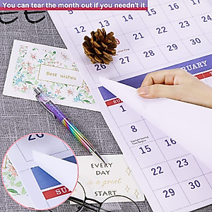 2025-2026 Wall Calendar - 3 Month Wall Calendar Display (Folded in a Month), May 2025 - June 2026, 11.25" x 26", 3 Month Calendar 2025-2026 - Purple