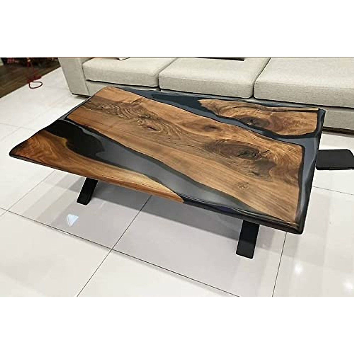 Epoxy Table, Live Edge Wooden Table, Epoxy Resin River Table, Natural Wood,Dining Table, Natural Epoxy Table, Resin Table