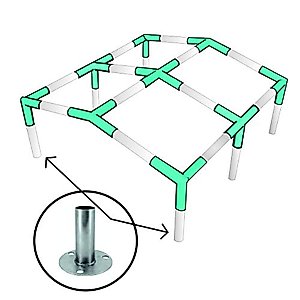 INS Import Canopy Foot Pads Frame Carport Connectors Footpads, Set of 2 (Foot Pads)
