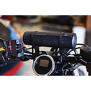 Kuryakyn 2720 MTX Road Thunder Weather Resistant Motorcycle Sound Bar Plus: 300 Watt Handlebar Mounted Audio Speakers with Bluetooth, USB Power Charger, Satin Black