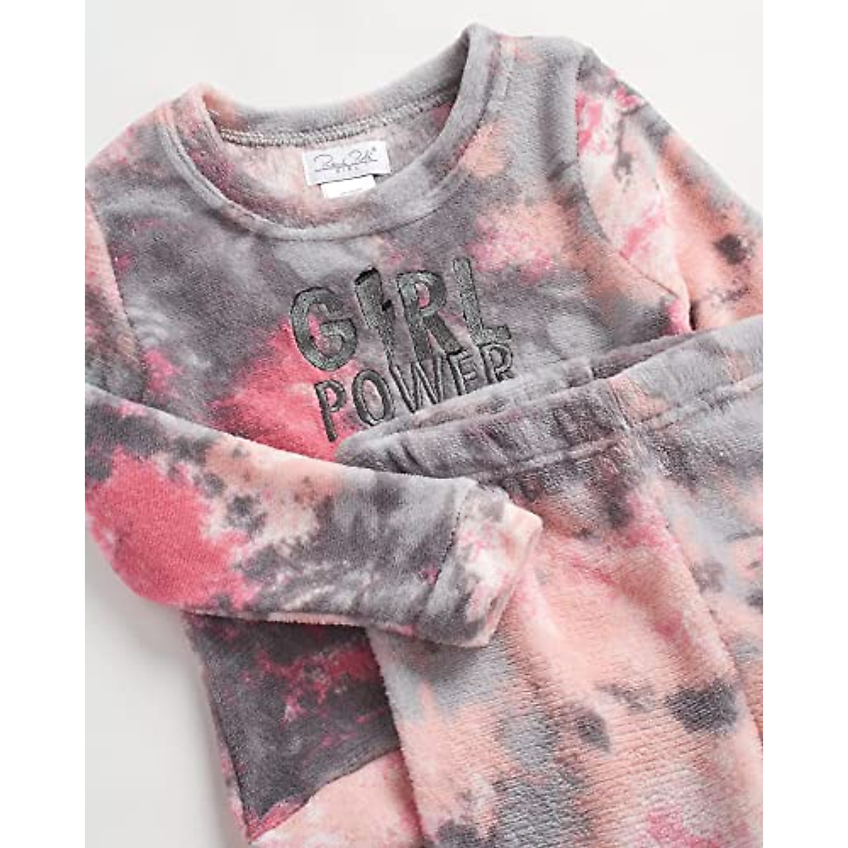 Rene Rofe Baby Girls' Pajama Set - 2 Piece Fleece Matching Sleepwear Set (Toddler), Size 2T, Girl Power