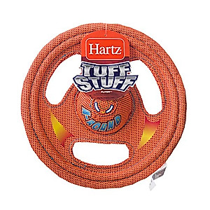 Hartz Tuff Stuff Toss Around Plush Frisbee Flyer Dog Toy - Medium/Large