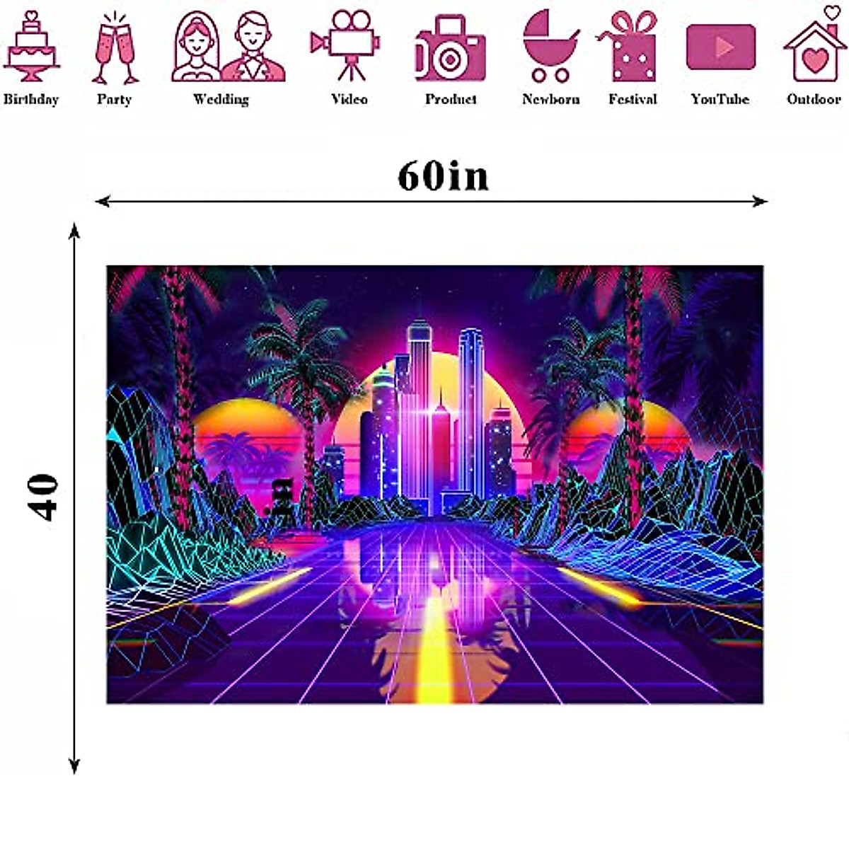 TPMDFC Punk City Tapestry UV Reactive Blacklight Tapestries 60x40in Japanese Punk Future City Cityscape Futuristic Wall Hanging Tapestries for Bedroom Living Room Decor YGTRLTP15