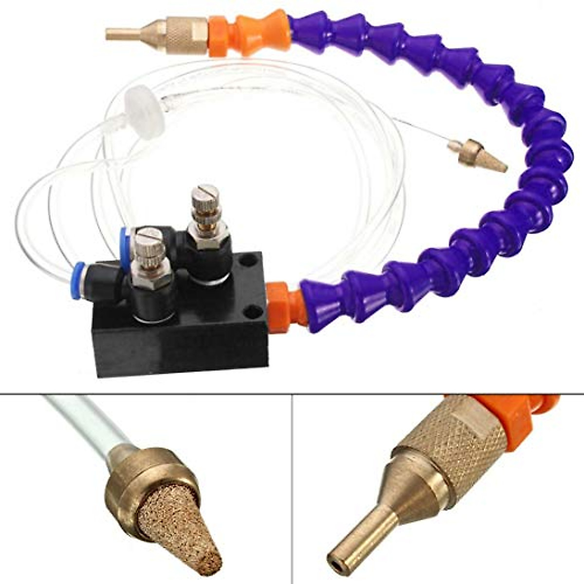 YWY Upgrade Version Mist Coolant Lubrication Spray System for Metal Cutting Engraving Cooling Sprayer Machine for Air Pipe CNC Lathe Milling Drill