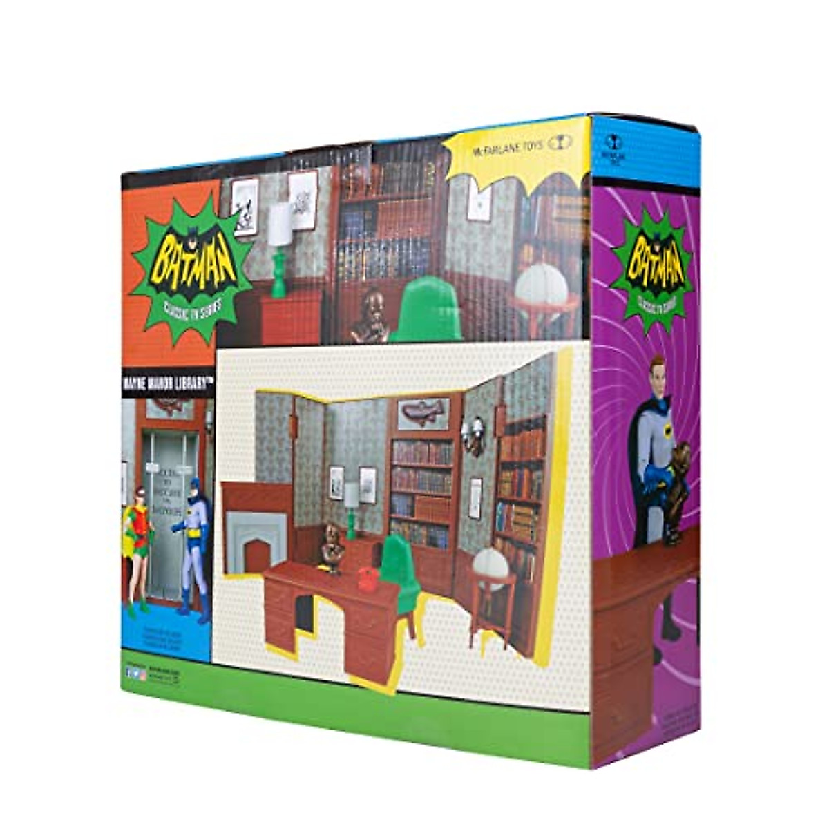 McFarlane Toys - DC Retro Wayne Manor Library (Batman 66') Playset