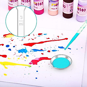 DIYESMART 36pcs Paint Tray Palettes, 2pcs Paint Stirrers and 2pcs droppers Suit for Airbrush Paint Mixing, DIY Art Craft Painting, Model Painting, Hobby Paint Model Building Tools, Lightweight…