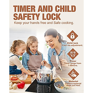 Weceleh Induction Cooktop 30 Inch with 4 Burner, Built-in Induction Stove Top 220-240V, Electric Stove Top with Boost Function, Timer & Kid Safety Lock, 9 Power Levels,7000W,(NO PLUG)