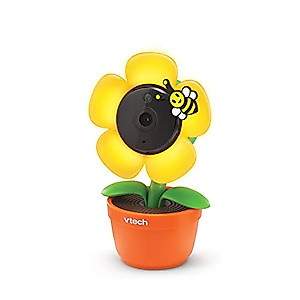 VTech RM9751 Yellow Daisy Smart Wi-Fi Baby Camera, iOS & Android Enabled, 1080p Full HD, Privacy Mode Cover, Night Light, Soothing Sounds & Lullabies, Two-way Intercom,Temperature Sensor, Night Vision