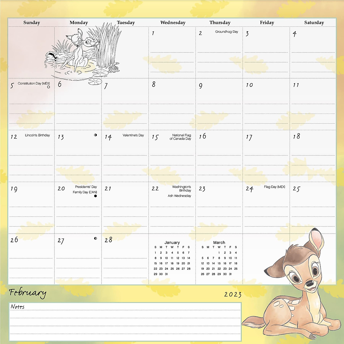 2023 Disney Classics Magnetic Family Calendar