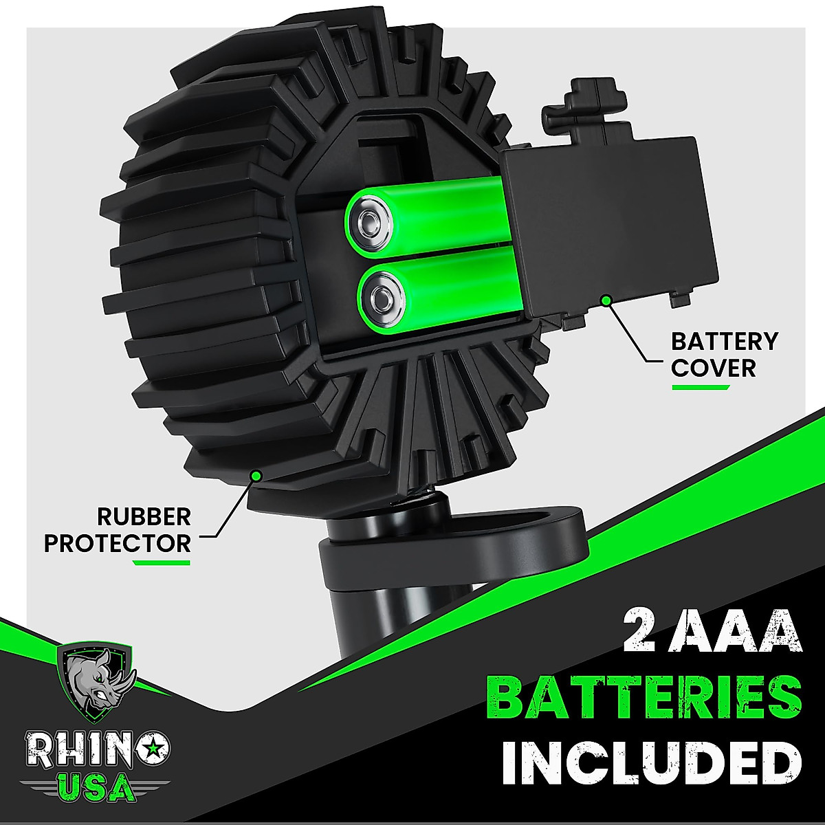 Rhino USA Digital Tire Inflator with Pressure Gauge (0-200 PSI) - ANSI B40.7 Accurate, Large 2" Easy Read Glow Dial, Premium Braided Hose, Solid Brass Hardware, Best for Any Car, Truck, Motorcycle, RV