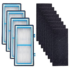 Ying-ti 4 HEPA Filters + 8 Carbon Booster Filters for Holmes AER1 Type Total Air Filter Replacement Filters for HAPF30AT and HAP242-NUC