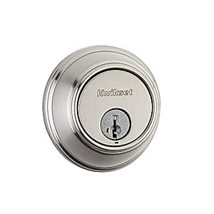 Kwikset 98160-009 816 Key Control Single Cylinder Deadbolt featuring SmartKey in Satin Nickel
