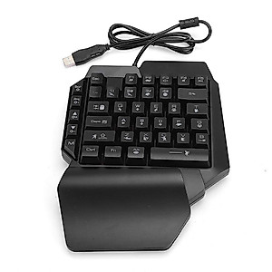 Pomya One-Handed Gaming Keyboard, Professional Gaming Keypad for PUBG Computer Mechanical Gaming Accessory with Eye-Catching Lighting