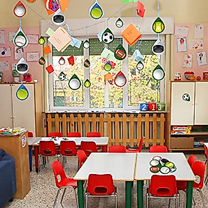 90 Pieces Pumpkin Classroom Bulletin Board Decorations Cutouts Farmhouse Pumpkin Home Accents Halloween Thanksgiving Fall Autumn Pumpkins Bulletin Board Accents with Glue Point Dots (Sports Style)