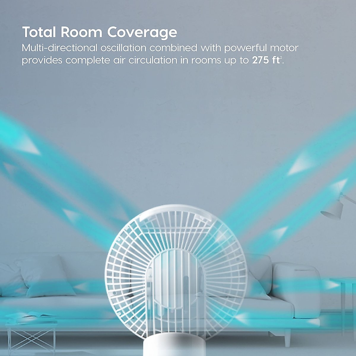 IRIS USA WOOZOO Oscillating Fan, Vortex Fan, Remote Equipped 7-in-1 Fan w/ Timer/ Multi Oscillation/ Air Circulator/ 3 Speed Settings, 46ft Max Air Distance, Medium, White