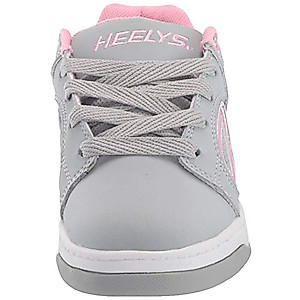 HEELYS Unisex-Child Voyager Tennis Shoe, Grey/Light Pink, 6 Big Kid