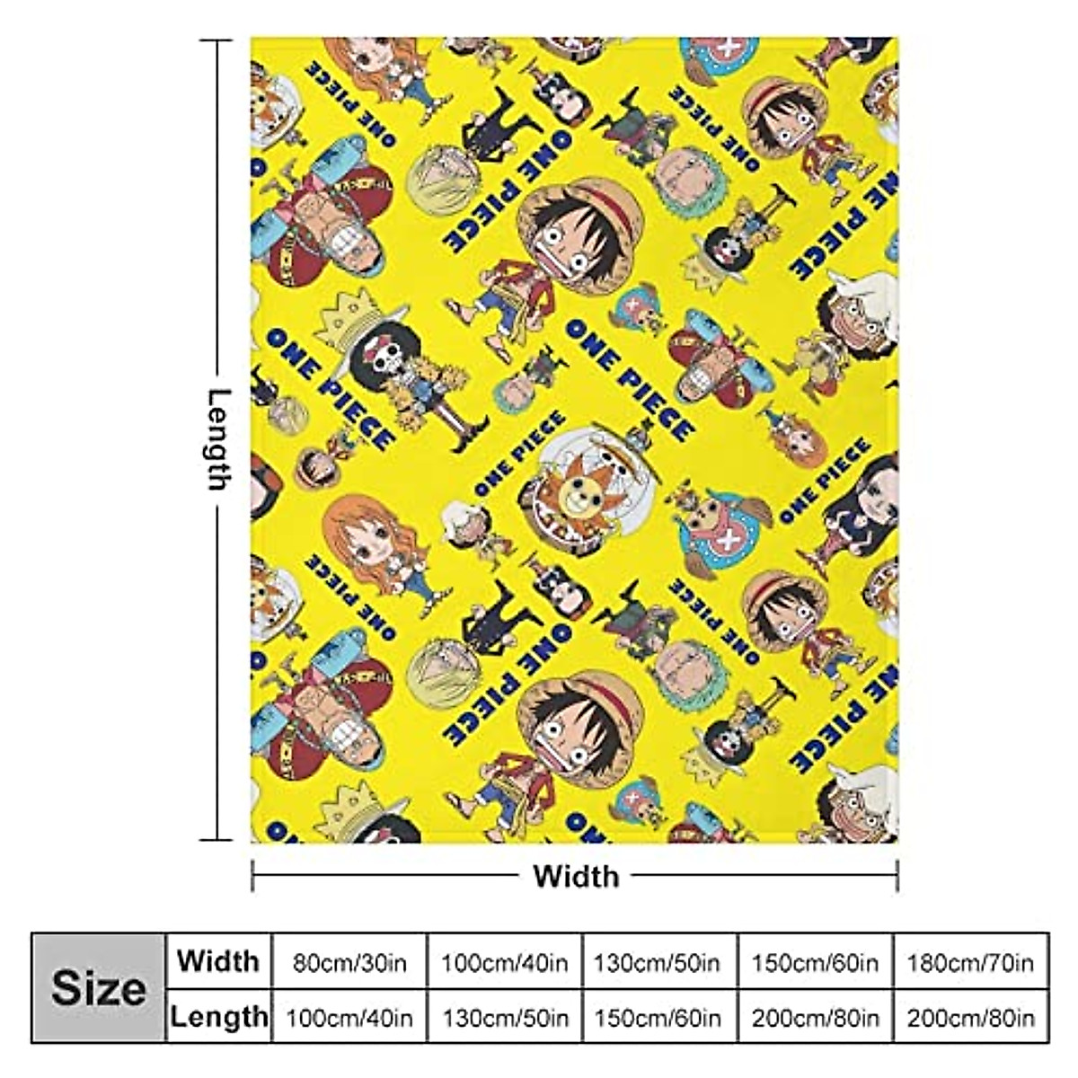 Anime Pirate Flannel Throw Blanket Soft Resistant for Living Room/Bedroom/Sofa/Chair 50"x60"