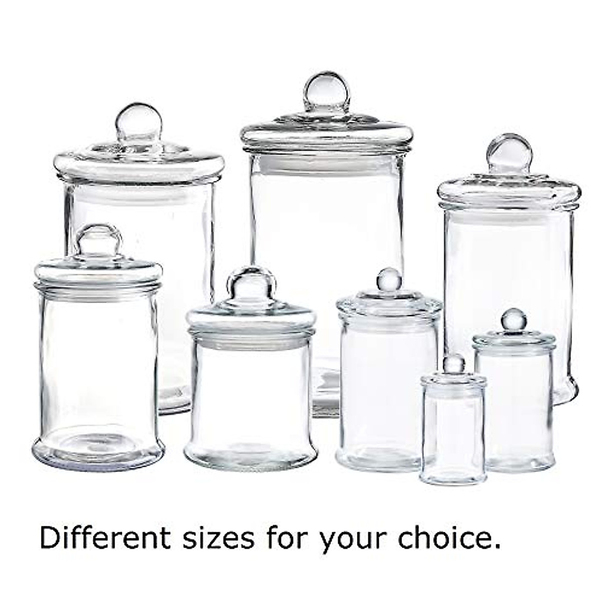 WHOLE HOUSEWARES 1.4 Gal Glass Apothecary Jar, 7.5X14 Inch Canister Set with Ball Lid 1 Piece