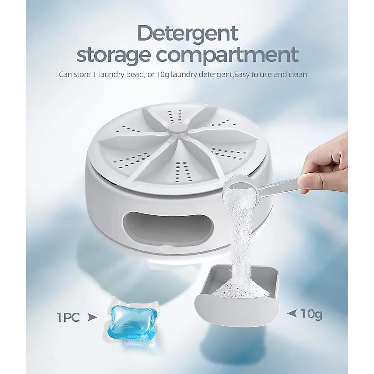 Mini Portable Washing Machine - Portable Washing Machine for sink, Ideal for Washing Light Clothes and Dishwasher, Portatil Folding Suitable For Travel, Home, RV, Office, College Room, Apartment