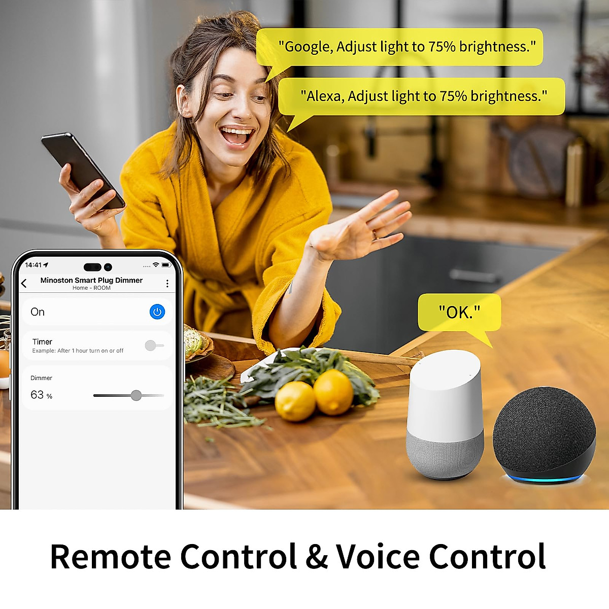 Minoston Z-Wave Plus Outlet, Mini Plug in Socket, 15A, Z-Wave Hub Required, Built-in Repeater/Range Extender, Work with SmartThings, Wink, Alexa, Google Assistant, FCC & ETL Listed(MP21Z)