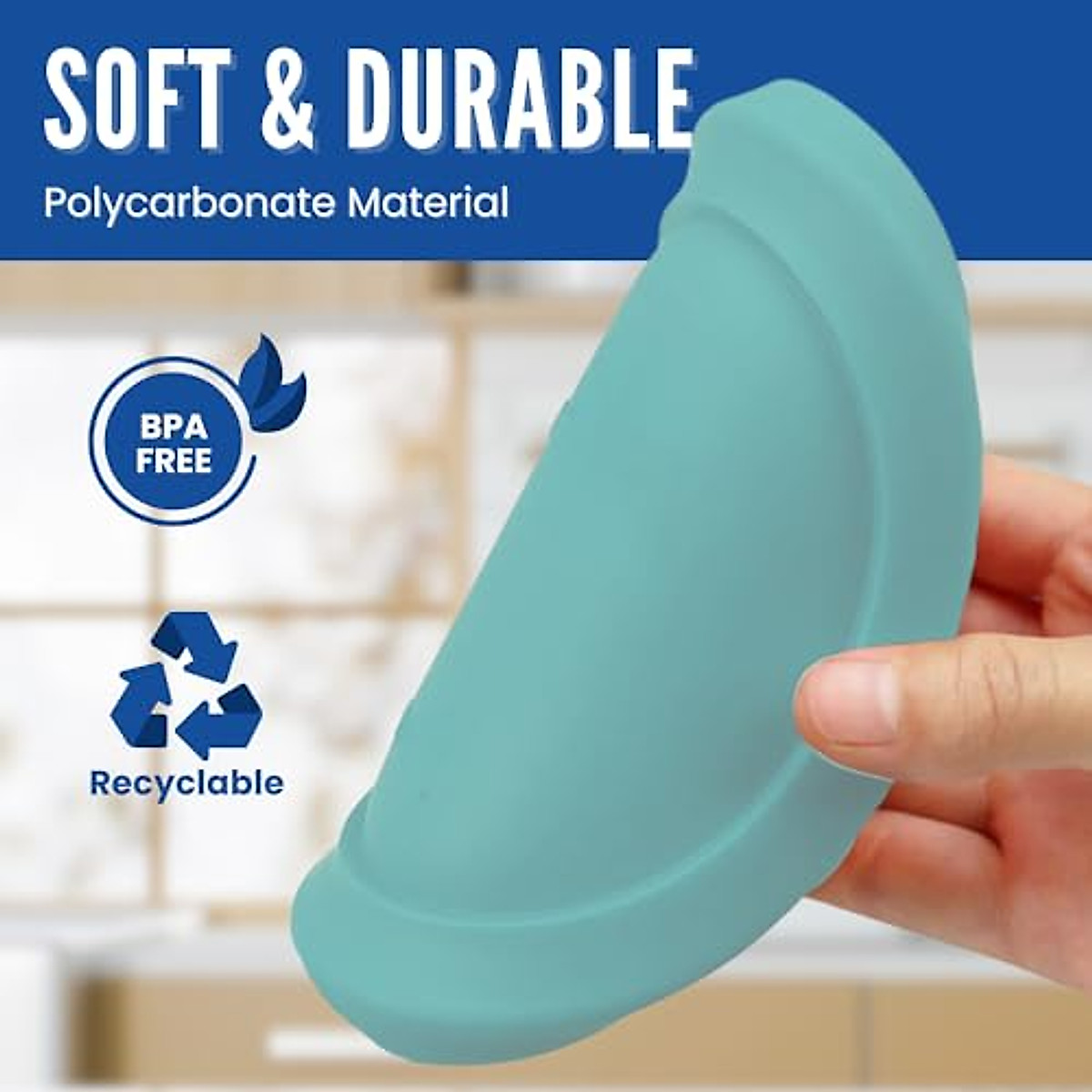 Replacement Lid for Pyrex 5" Storage Plastic Cover 2 Cup Bowl 7200-PC Turqoise (10-Pack)