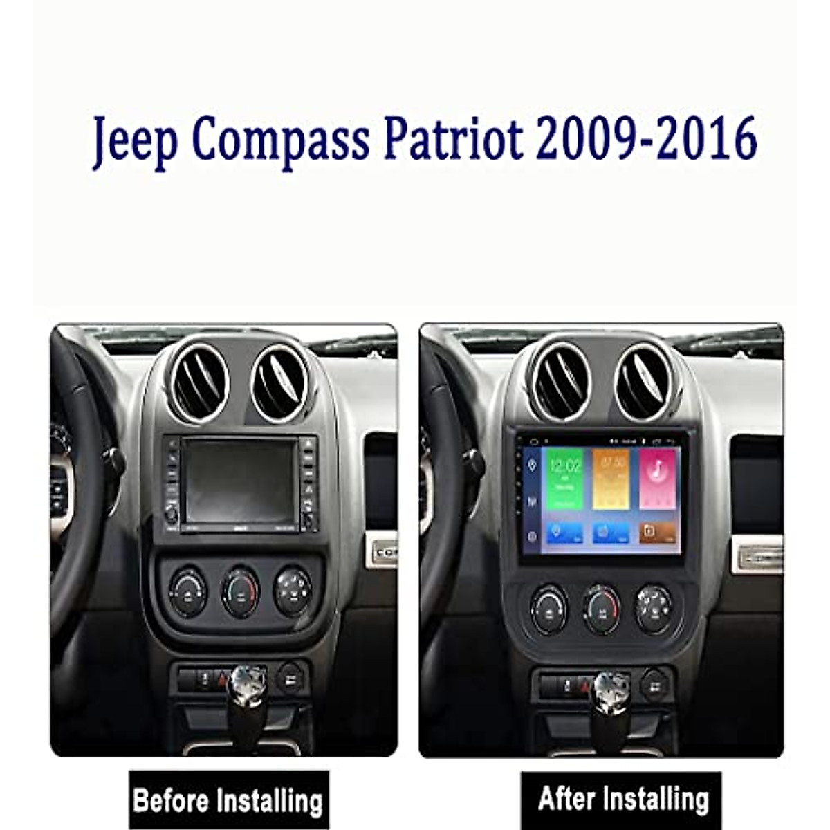 Car Stereo Radio for Jeep Patriot Compass 2010-2016 Built-in Wireless Carplay FM Bluetooth WiFi SWC Mirror Link GPS 4G RAM 32 GROM