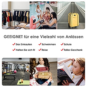 WANDF Drawstring Backpack Sports Gym Sackpack with Mesh Pockets Water Resistant String Bag for Women Men (Purple)