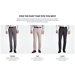 Kenneth Cole REACTION mens Shadow Check Stretch Slim Fit Dress Pants, Blue, 32W x 32L US