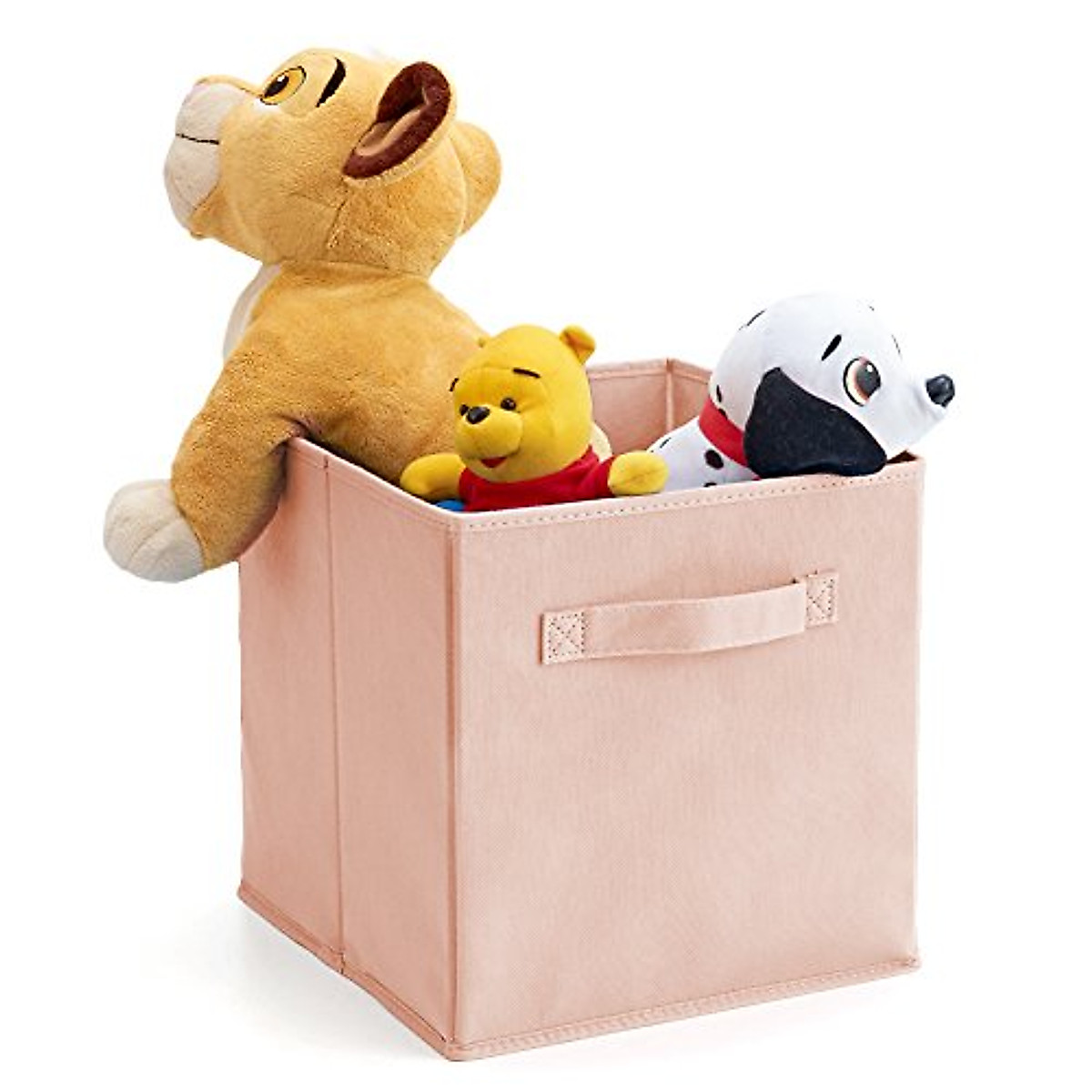 EZOWare Bundle Kit 6 Pcs Pale Dogwood Collapsible Fabric Cube Storage Bin Baskets + 4 Closet Wardrobe Dresser Drawer Organizer Divider For Organizing Nursery Baby Clothes