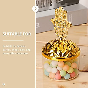ABOOFAN 12pcs Boxes Decorative Candy Boxes with Hamsa Hand Lid Clear Plastic Goodies Box Box Present Packaging Bag for Wedding Shower Holiday New Year