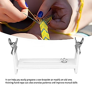 FECCY Jig Bracelet Maker, Bracelet Jig with Clips, U Shape Wristband Maker Acrylic, Hand Knitting Control Simple Operation for Bracelet Making DIY Bracelet Tool (Acrylic)