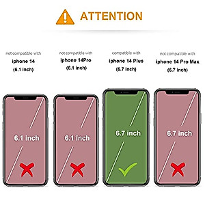 KIHUWEY Compatible with iPhone 14 Plus Case Wallet with Credit Card Holder, Flip Premium Leather Magnetic Clasp Kickstand Heavy Duty Protective Cover for iPhone 14 Plus 6.7 Inch (Brown)