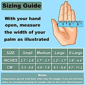 Semikk 2 Pair Compression Gloves for Women Men, Copper Arthritis Gloves for Rheumatoid Arthritis Osteoarthritis Carpal Tunnel