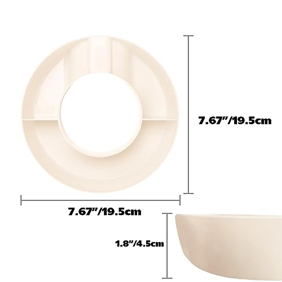 DMTINTA Snack Bowl for Stanley 40 oz Tumbler with Handle, Tumbler Snack Tray Compatible with Stanley Cup 40 oz with Handle, Reusable Snack Ring for Stanley Cup Accessories White