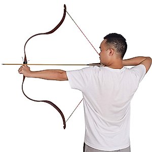 Nika Meng Yuan Bow Traditional Recurve Bows Crab Shape 18lb for Archer Beginner Shooting
