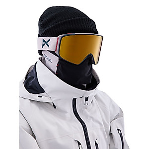 Anon M4S Cylindrical Goggles + Bonus Lens + MFI face mask, Frame: Warm Gray, Lens: Perceive Sunny Bronze (17% / S3), Spare Lens: Perceive Cloudy Burst (59% / S1)