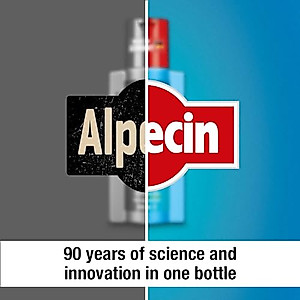 Alpecin Hybrid Caffeine Shampoo for Men with Dry, Itchy, Sensitive Scalps Moisturizes Thinning Hair Natural Hair Growth, 8.45 fl. oz.