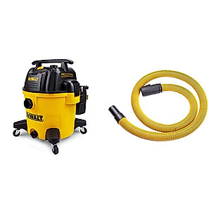 DEWALT 10 Gallon Wet Dry Vacuum Bundle with Vacuum Hose and Filter Bags