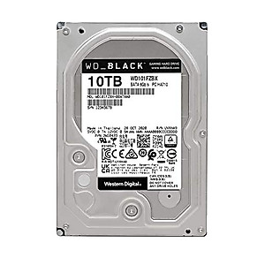 WD_BLACK Western Digital 10TB WD Black Performance Internal Hard Drive HDD - 7200 RPM, SATA 6 Gb/s, 256 MB Cache, 3.5" - WD101FZBX
