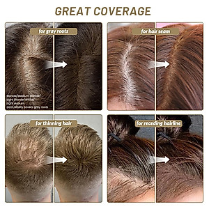 SOVONCARE Hairline Powder, Instantly Hairline Shadow Gray Hair Coverage Touch Up Hair Powder for Thinning Hair for Women Hair Root Touch Up Powder Hair Root Cover Up Conceals Hair Loss Light Brown