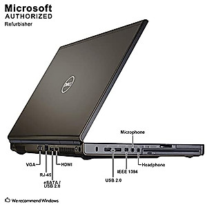 Dell Precision M6600 17.3 Inch Workstation Laptop, Intel Core i5-2520M up to 3.2GHz, 8G DDR3, 320G, DVD, WiFi, VGA, HDMI, DP, Win 10 Pro 64 Bit Multi-Language Support English/French/Spanish(Renewed)