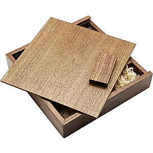 Wood USB Flash Drive with Gift Box (6.73"x6.73"x1.38") TATMOHIK 32GB USB 3.0 Wedding USB Memory for Storing Photos Walnut Wooden Thumb Drive for Keepsakes for Wedding, Birthday, Valentines Day